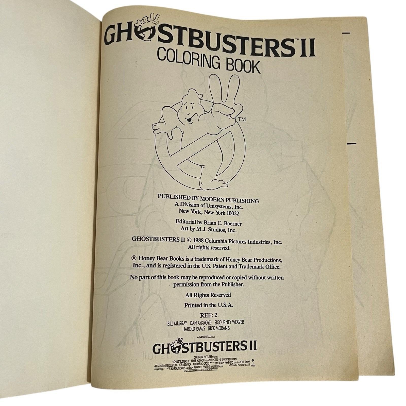 Vintage 1988 Ghostbusters II Coloring Book Flip N Fun Activity Pad Lot ...