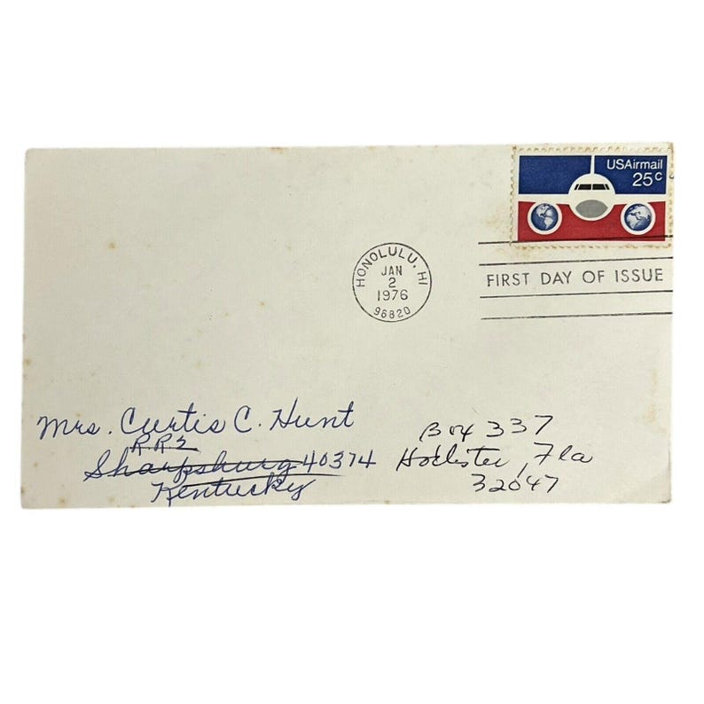 Vintage 1976 US Post Office Stamp Poster Flyer International Airmail ...