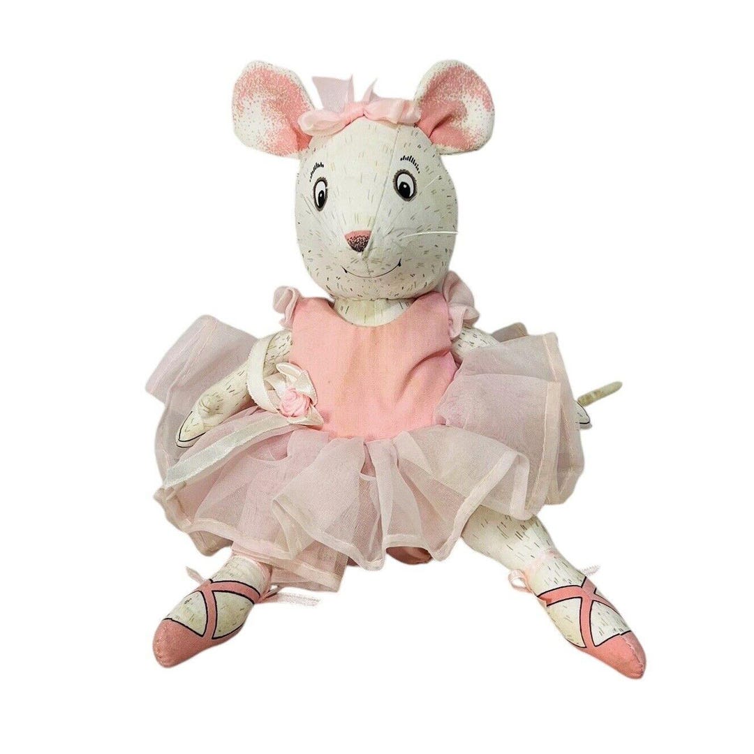 1989 Angelina Ballerina Plush Doll Mouse Jointed Katharine Holabirds ...