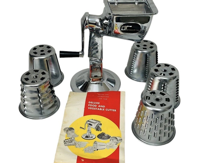Vintage Townecraft Food Processor Cutter Slicer Chopper Grater 5 Cones ...