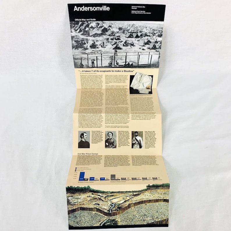 Civil War Battlefields Brochure Map Andersonville Camp Sumter Georgia ...