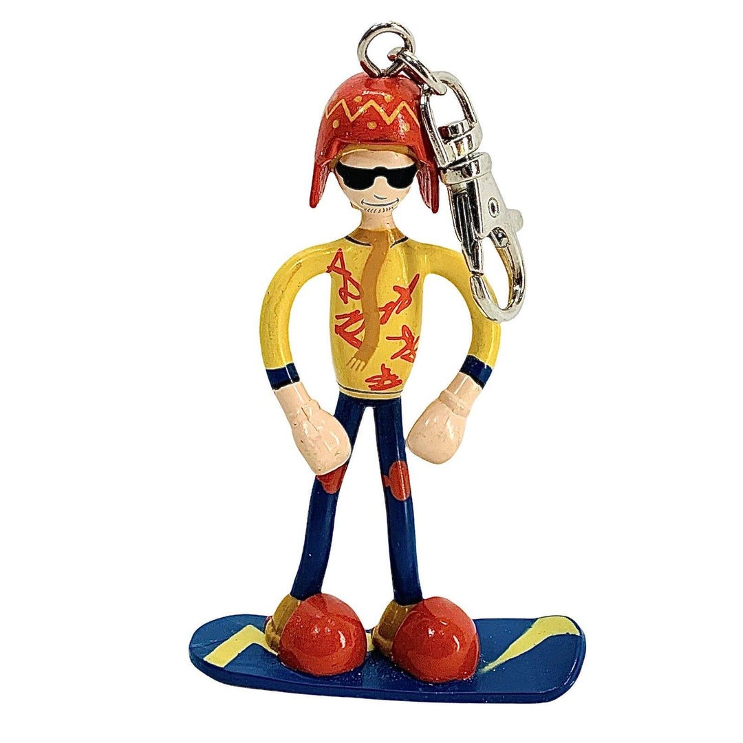 Vintage BENDOS Bendable Figure Keychain Stinkbug Snowboard Winter 4 - Etsy