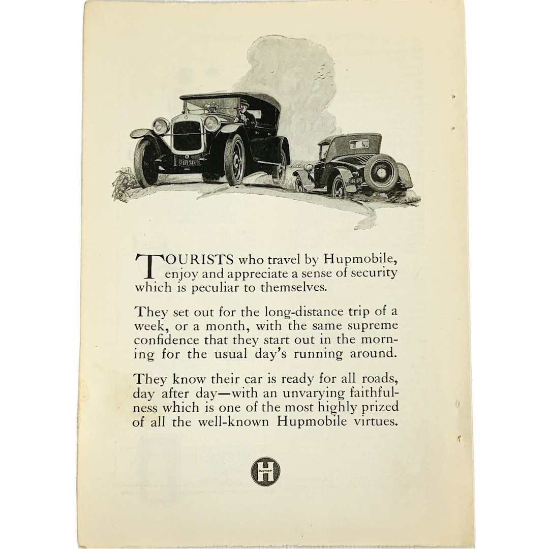 Vintage 1923 Hupmobile Print Ad Detroit Michigan Happ Motor Car Company ...
