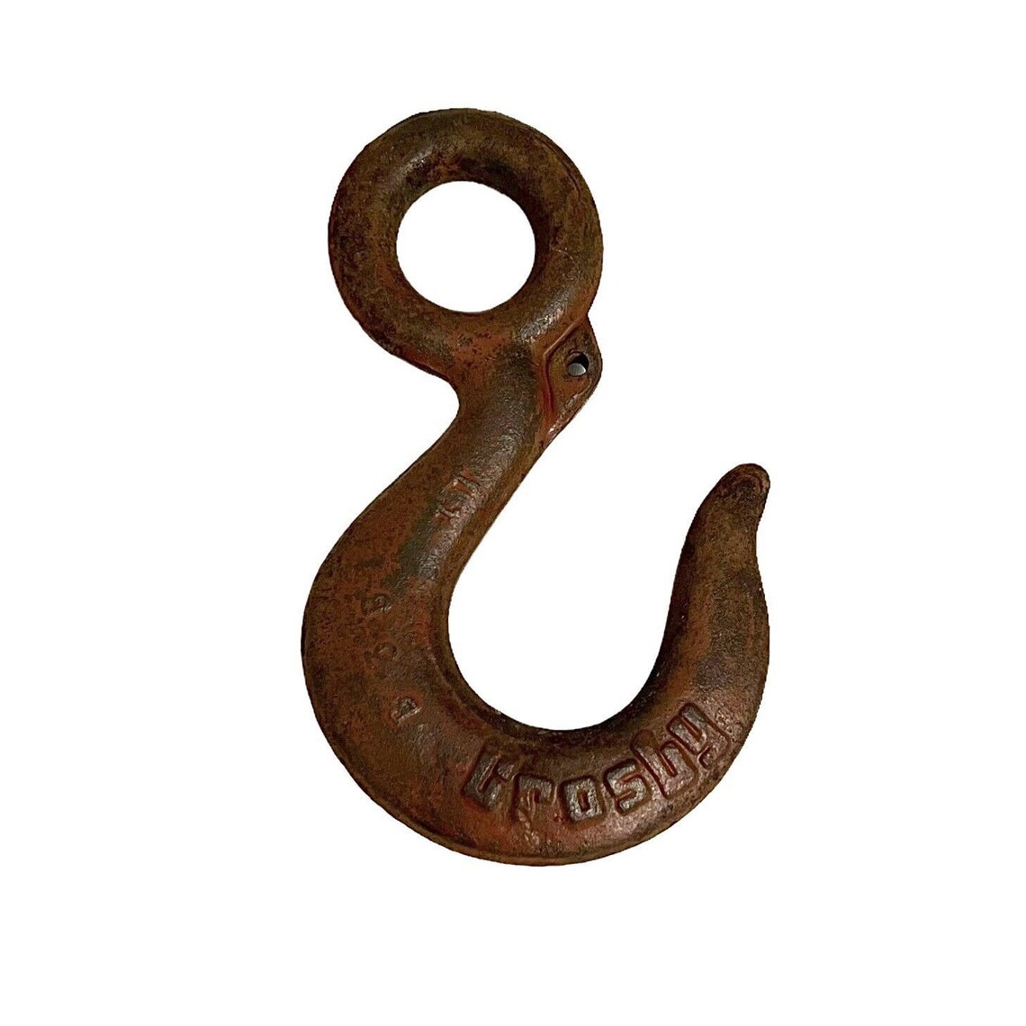 Vintage Crosley Heavy Metal Steel Iron Industrial Chain Hook Primitive ...
