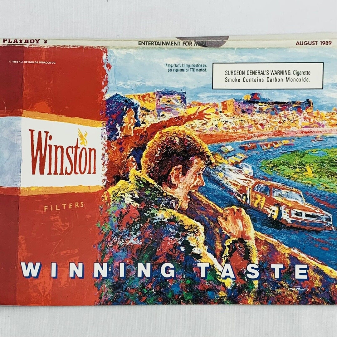 Vintage Nascar Winston Illustration Abstract Art Magazine Page Print 8 ...