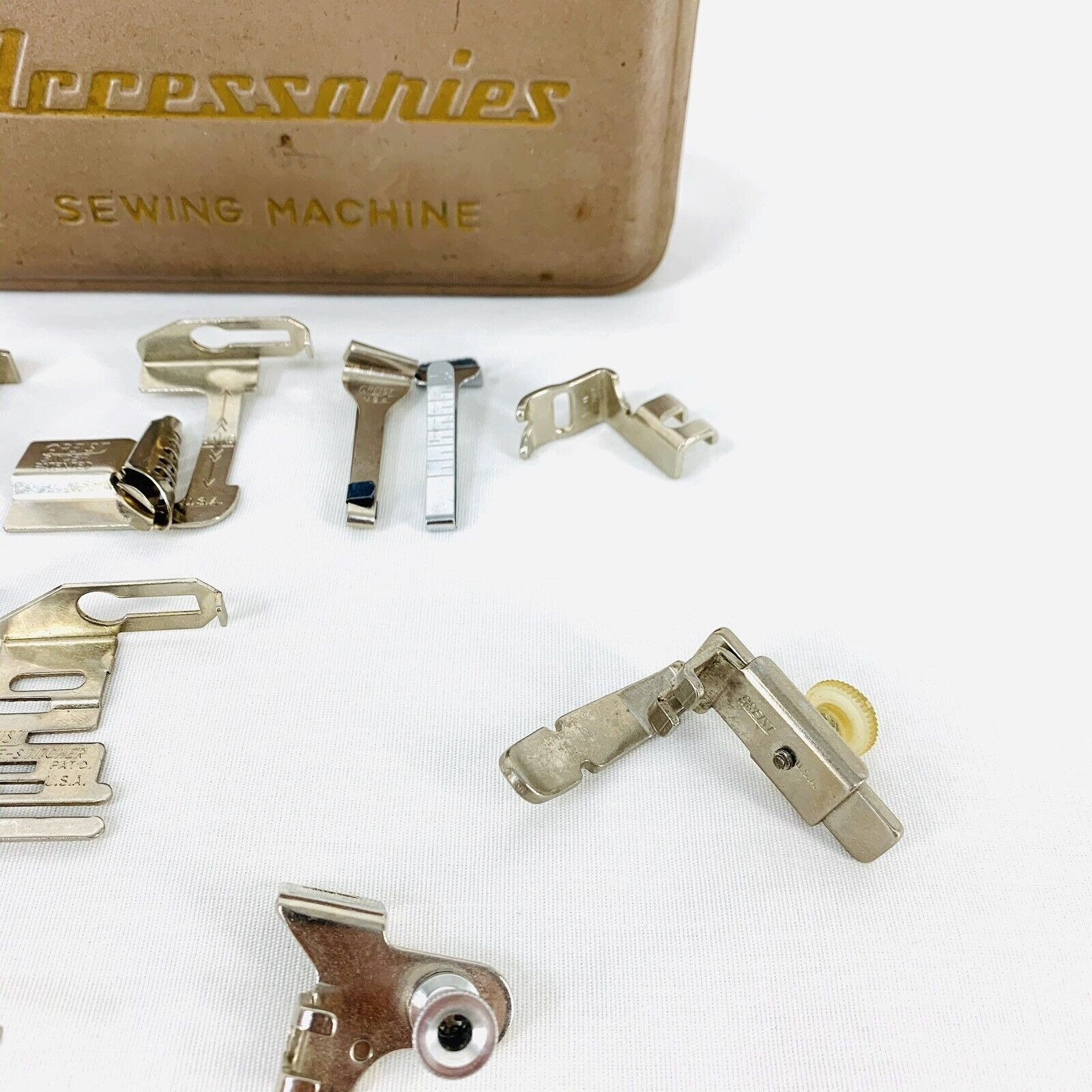 Vintage Greist Sewing Machine Accessories & Attachments Feet Ruffler ...