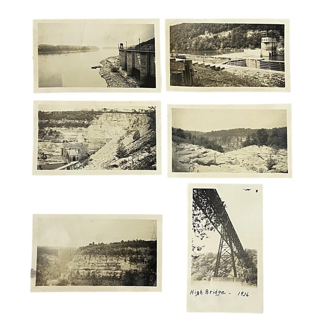 Kentucky River Photograph Lot of 6 Vtg 1930's High Bridge Lock Dam 7 ...