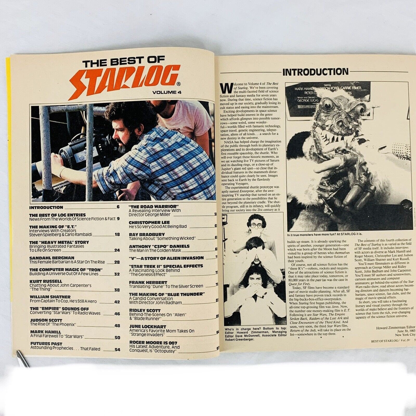 The Best of Starlog 1983 Vol. 4 Star Wars JABBA the HUT Tron ET Heavy ...