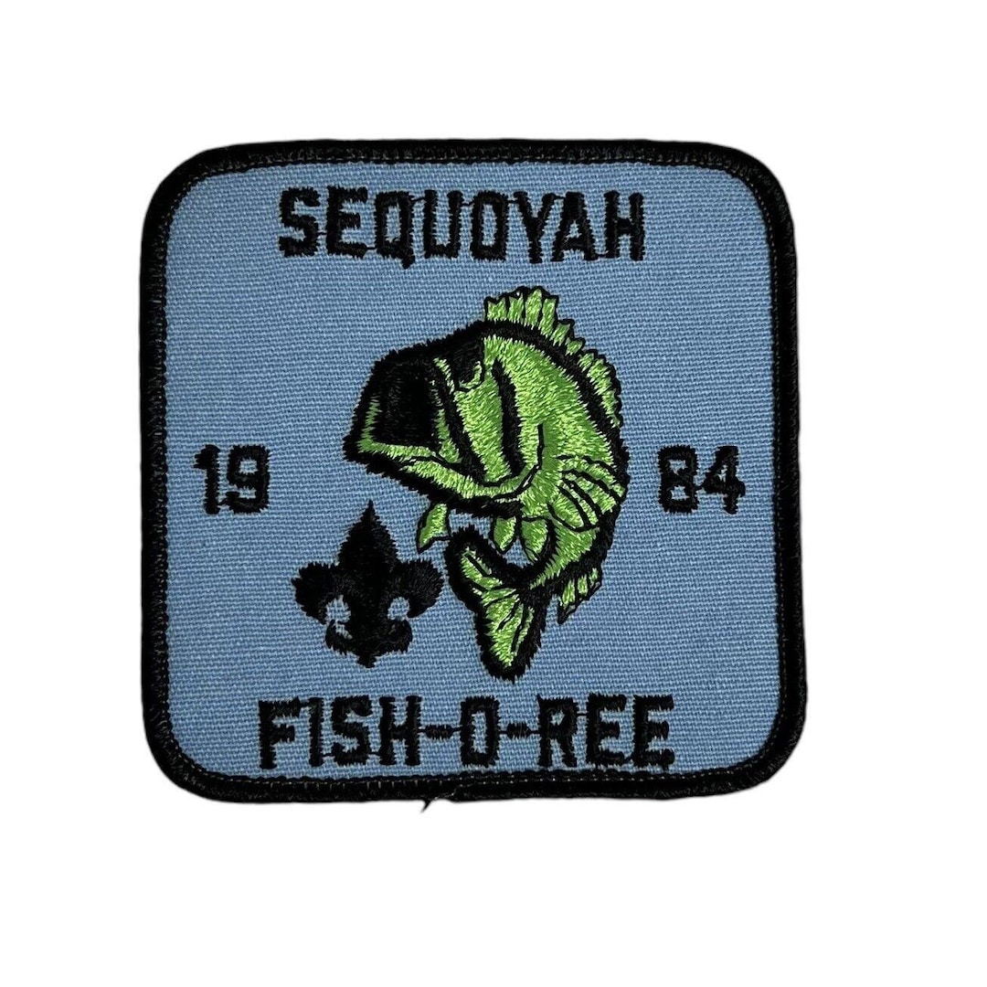 Vtg 1984 Boy Scouts BSA Embroidered Patch Sequoyah Council Fish O Ree 3" X 3" - Etsy