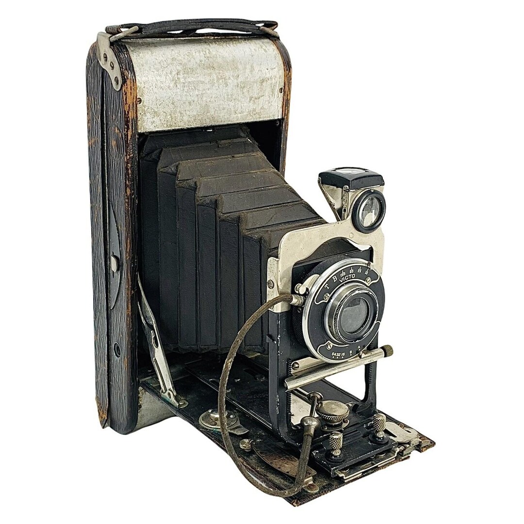 Antique Seneca Chief No. 2 Camera Folding Bellows Vico Lens Wood Frame ...