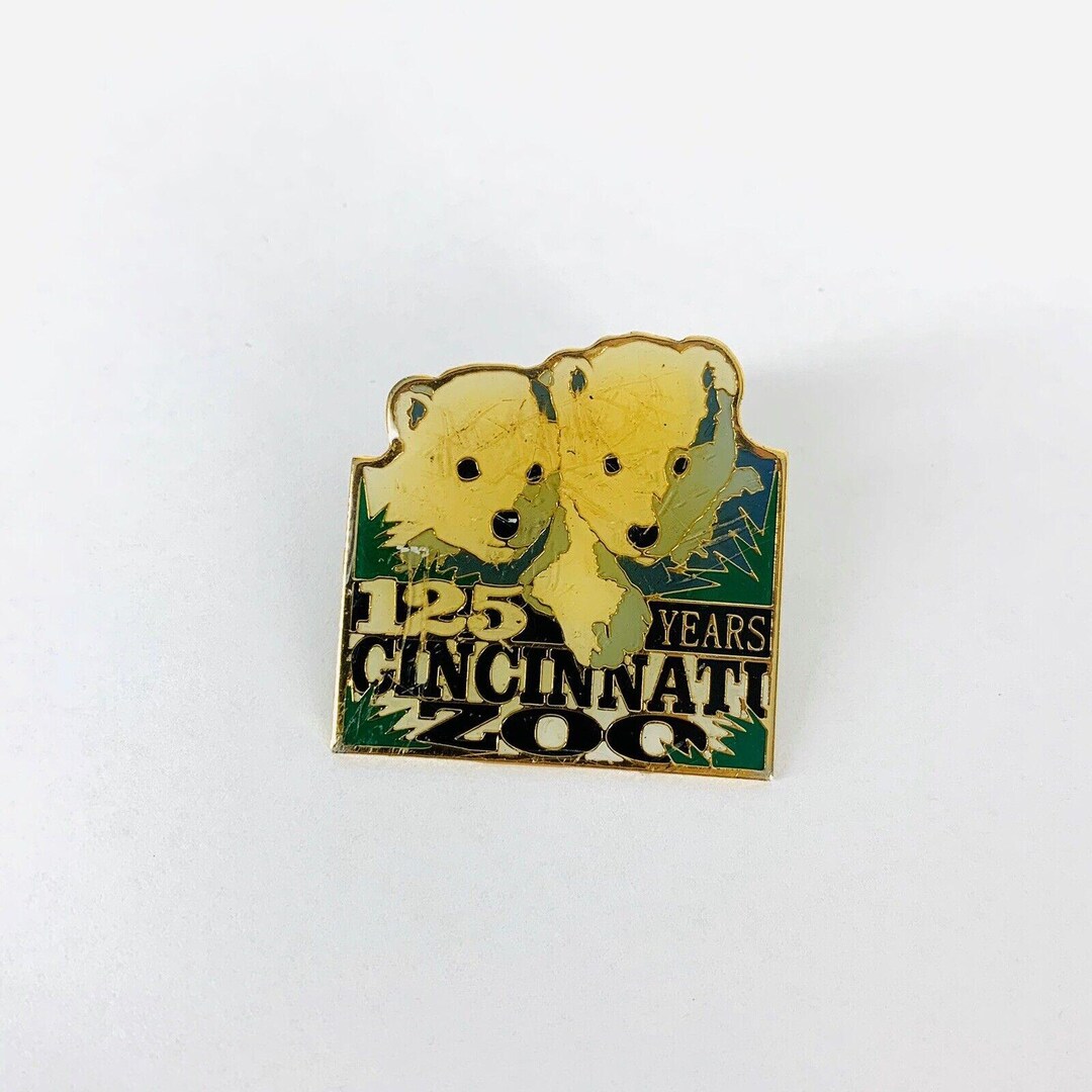 Cincinnati Zoo 125 Years White Polar Bears Hat Lapel Pin Collectible ...