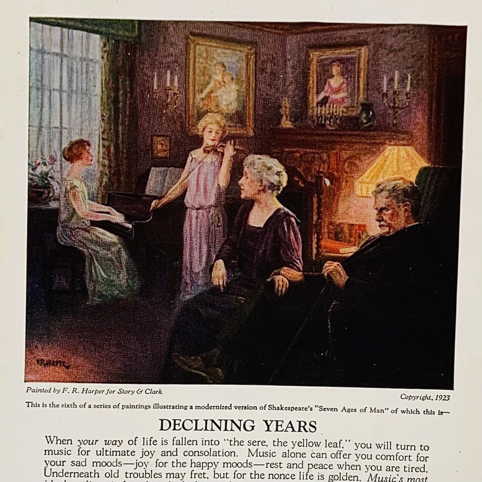 Vintage 1920's Story & Clark F.R. Harper Advertising Print Ad Little ...