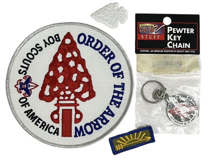 Vtg 1990's BSA Order of the Arrow Lot Patch Key Chain Commissioner ...