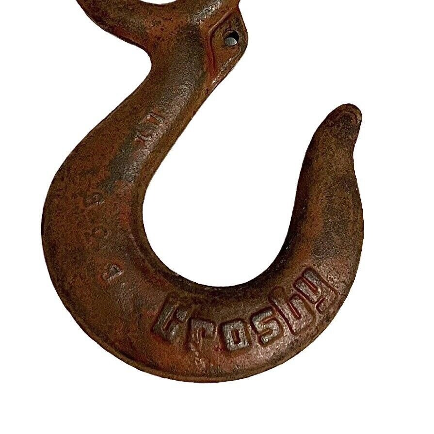 Vintage Crosley Heavy Metal Steel Iron Industrial Chain Hook Primitive ...