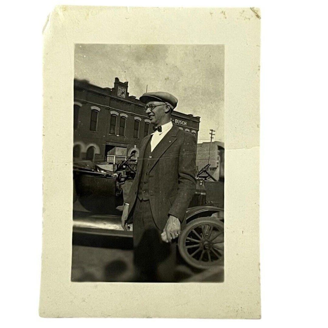 Vintage 1920's Budweiser Anheuser Busch Building Photo 20's Car ...