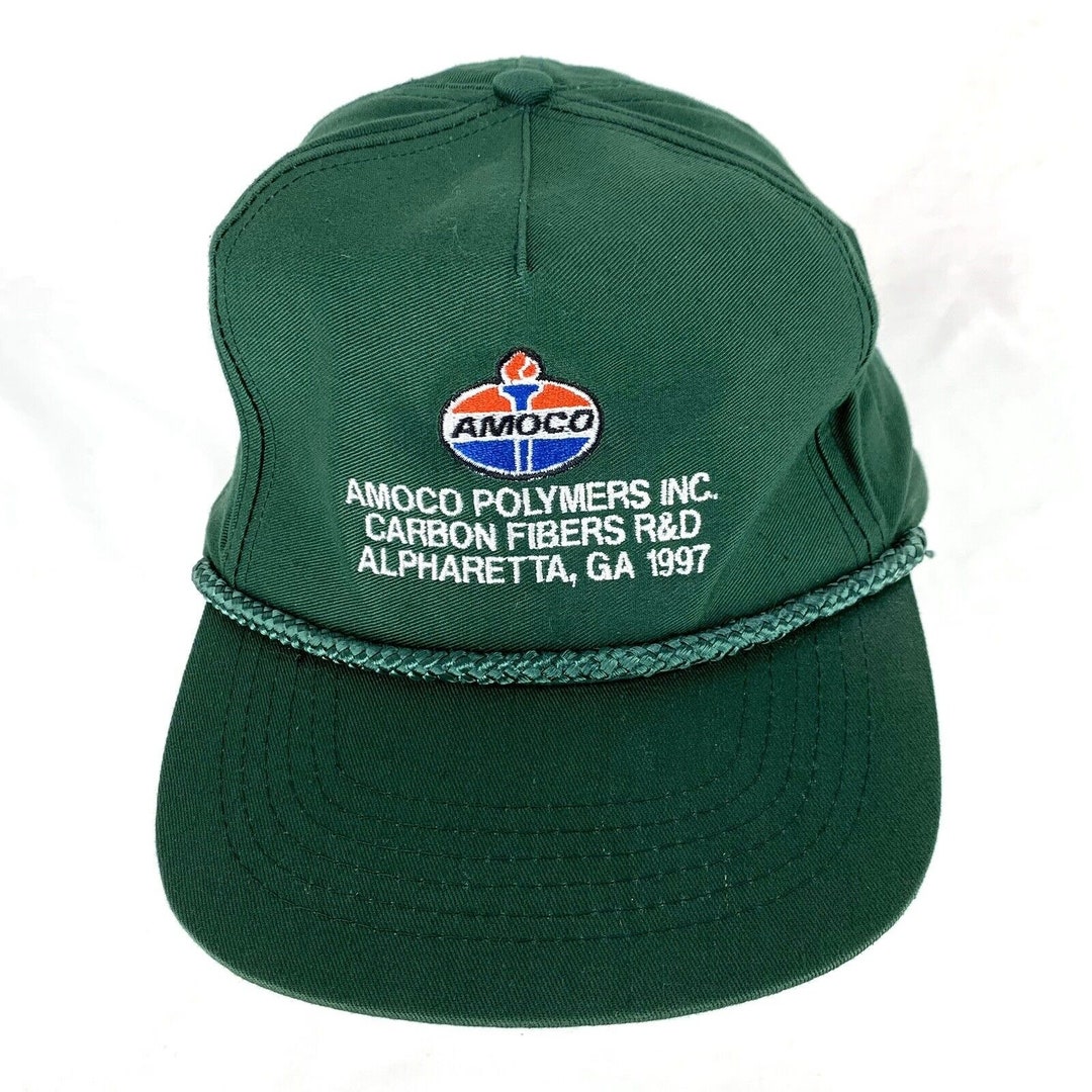 Amoco Polymers Carbon Fibers Alpharetta GA 1997 Hat Cap Trucker Green ...