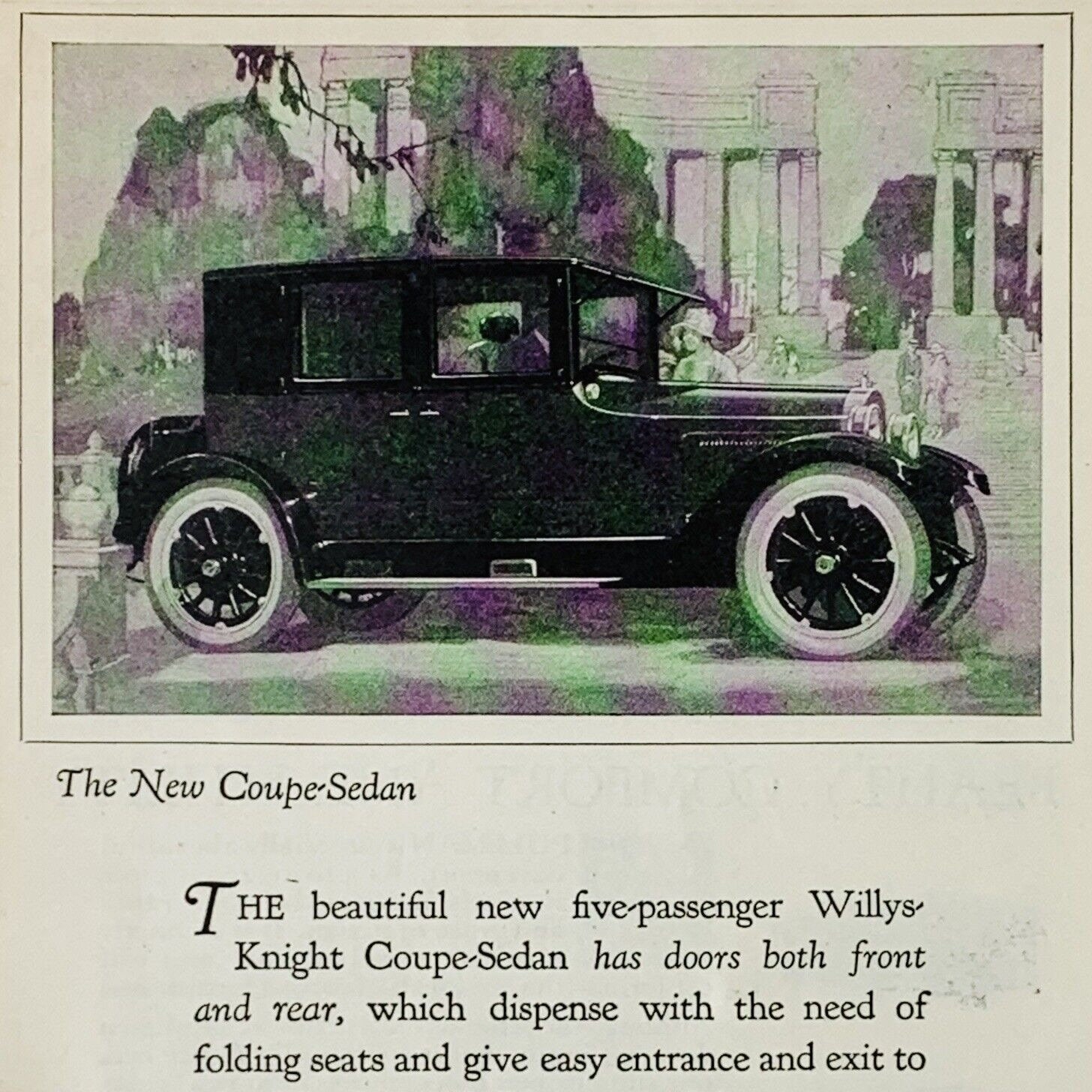 Vintage 1923 Willys Knight Coupe Sedan Print Ad Willys Overland Toledo ...