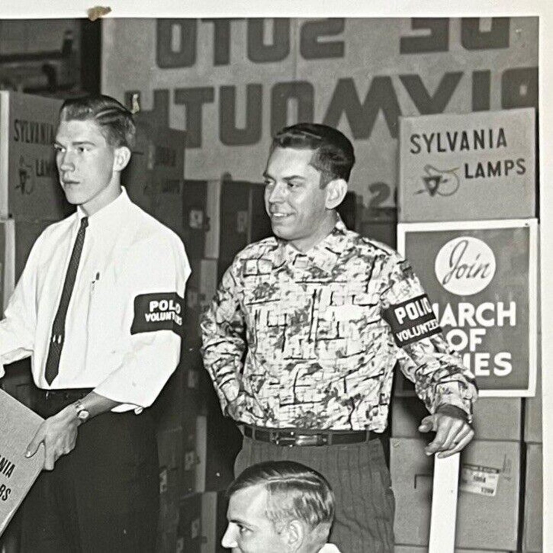 Vintage 1960 Polio Volunteers Photo Sylvania Light Bulbs Desoto ...