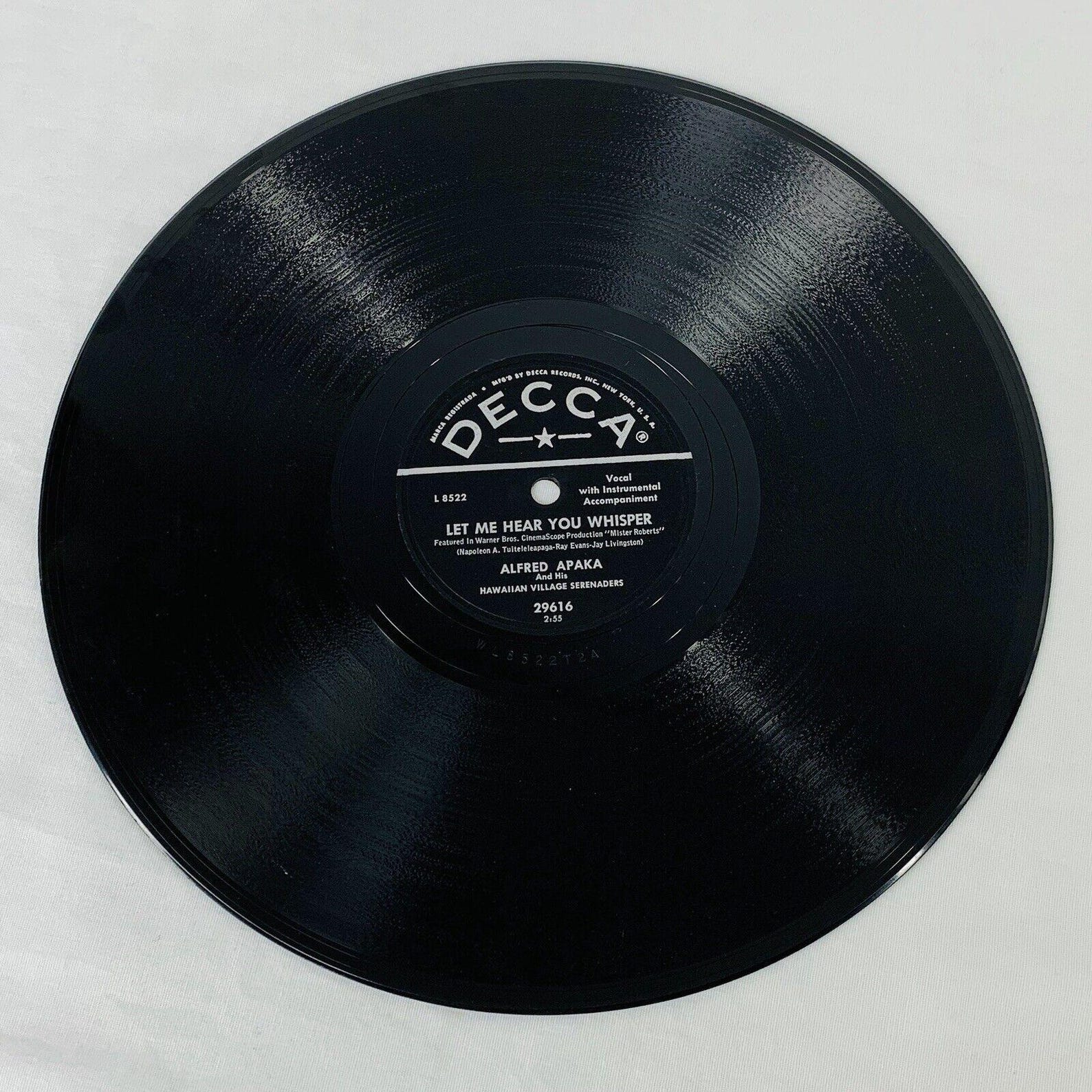 Alfred Apaka Hawaiian 78 RPM Let Me Hear You Whisper Farewell 10 DECCA ...