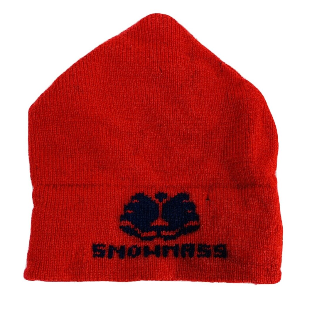 Vintage Aspen Snowmass Beanie Winter Ski Hat Skull Knit Detha Sno Cap ...
