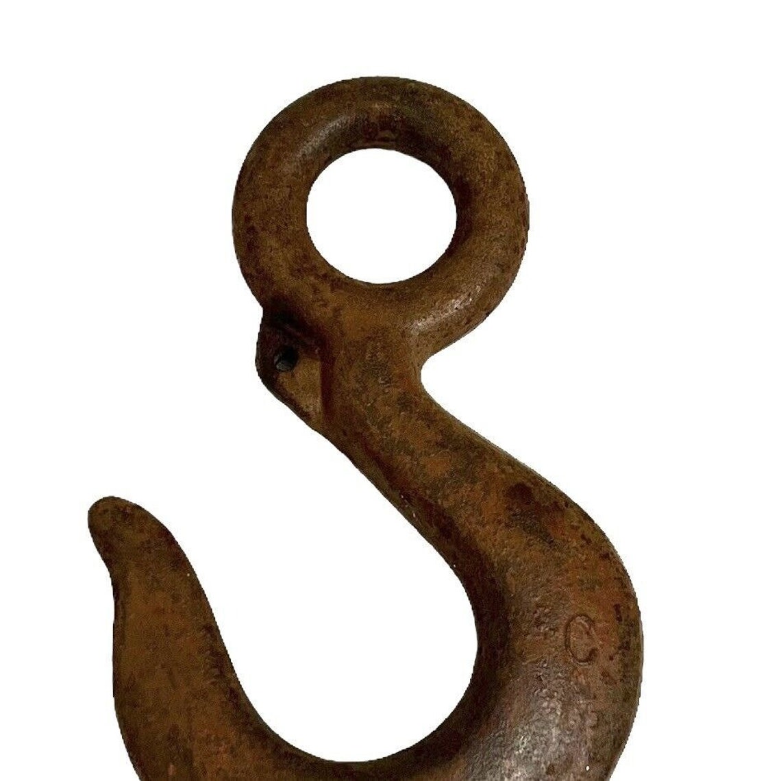 Vintage Crosley Heavy Metal Steel Iron Industrial Chain Hook Primitive ...