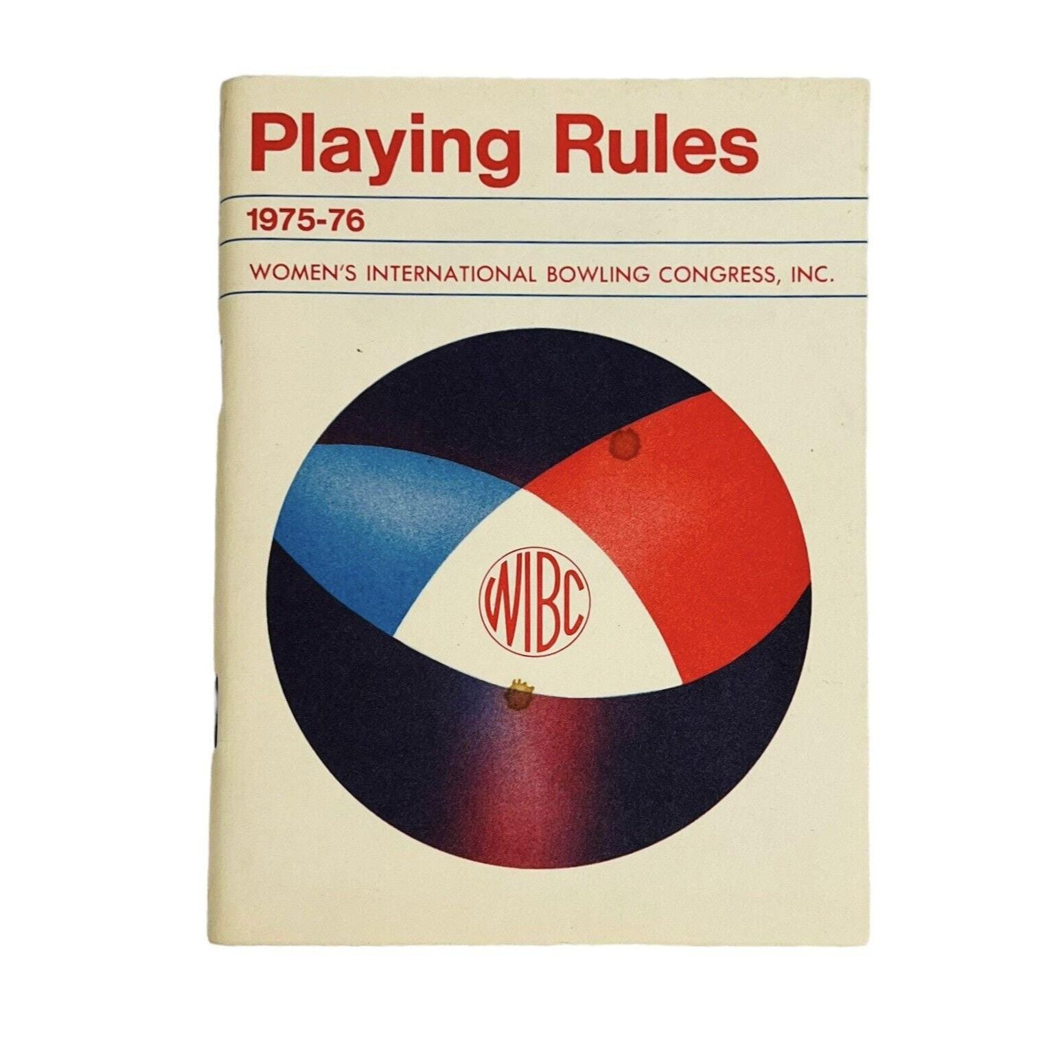Vintage 1975 - 1976 Playing Rules WIBC Womens International Bowling ...