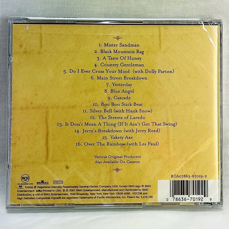 Chet Atkins CD the Master and His Music New Sealed RCA Les Paul Dolly ...