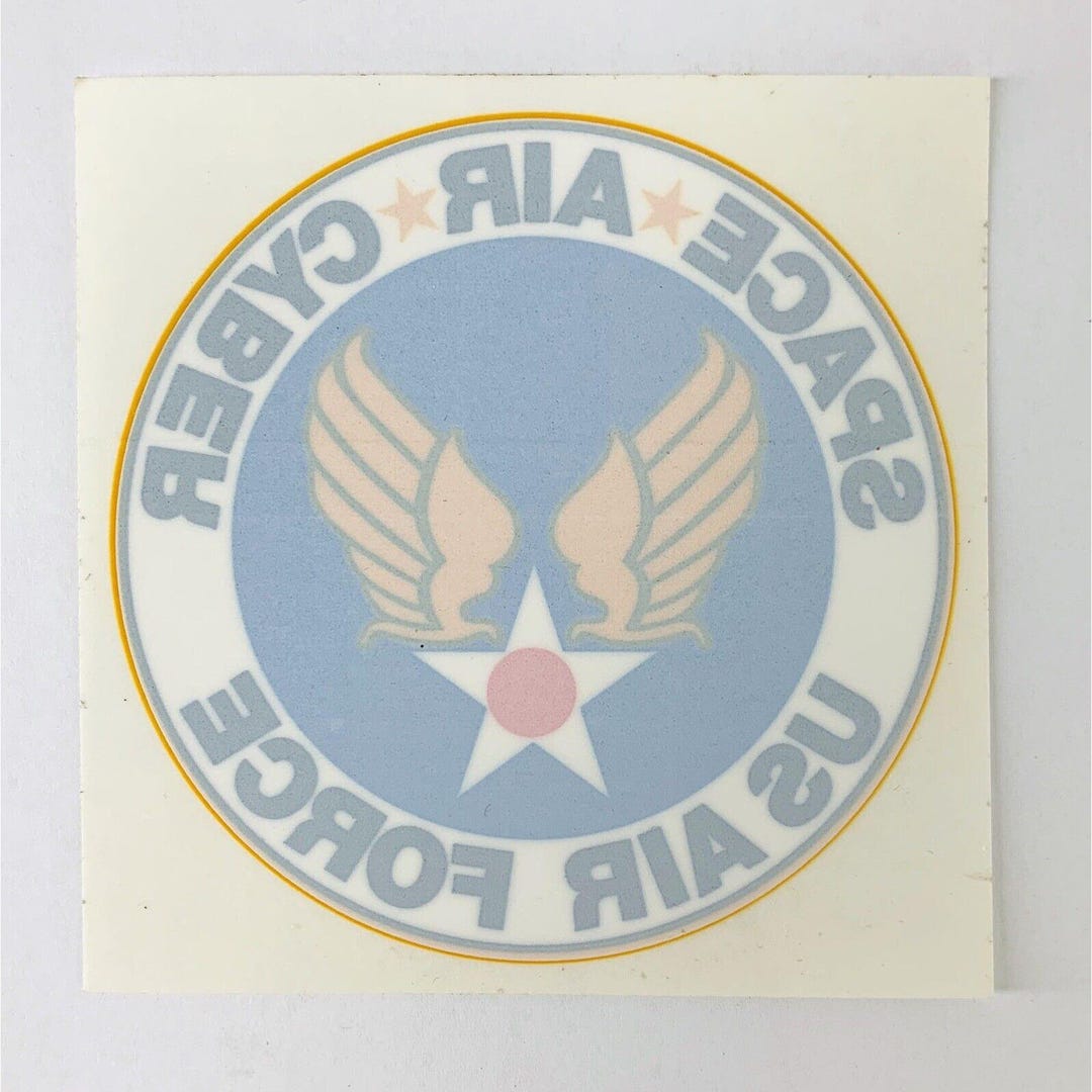 U.S.A.F. US Air Force Space Air Cyber Command Sticker Decal 3 1/2" X 3 ...