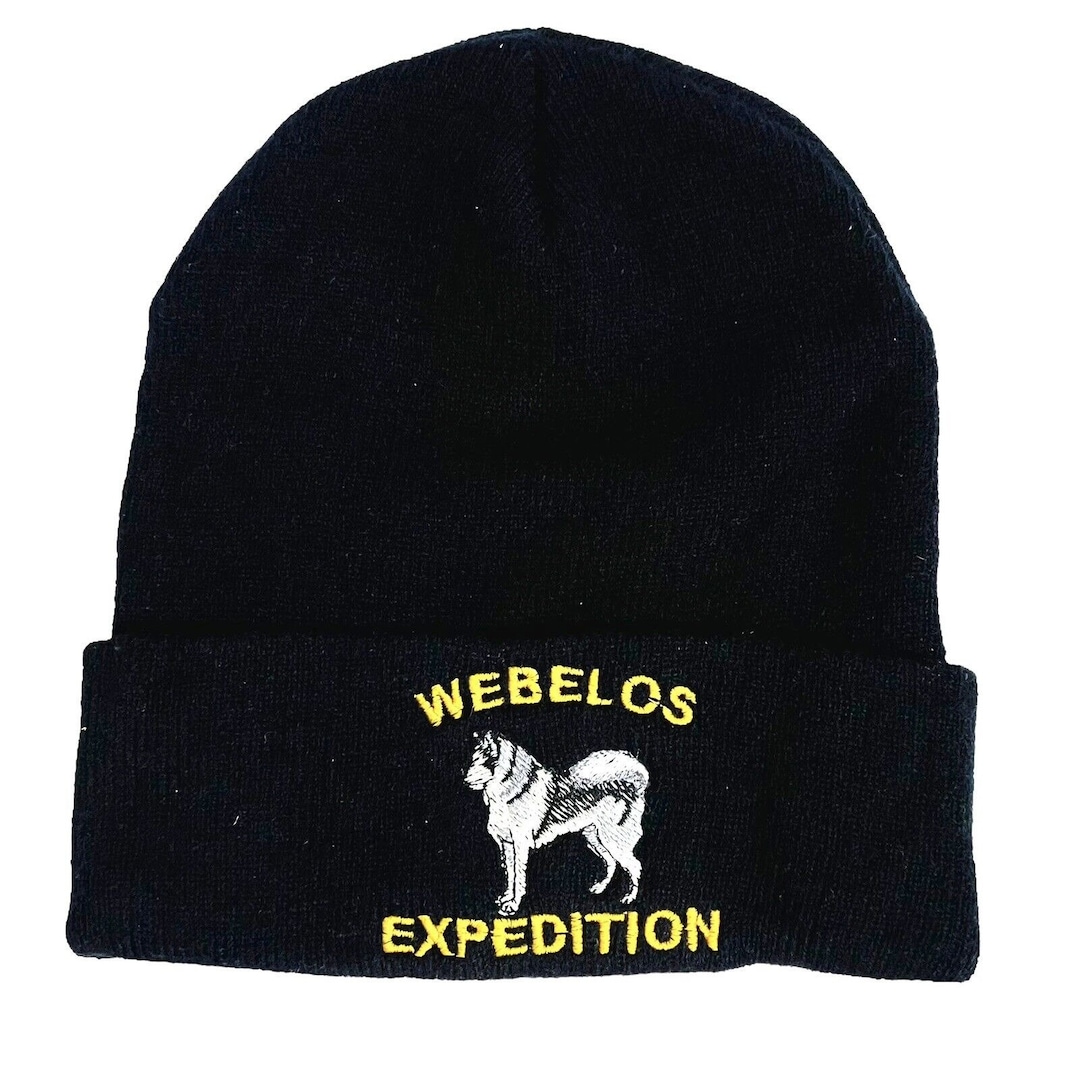 Vintage BSA Cub Scout Webelos Expedition Winter Hat Beanie Embroidered ...