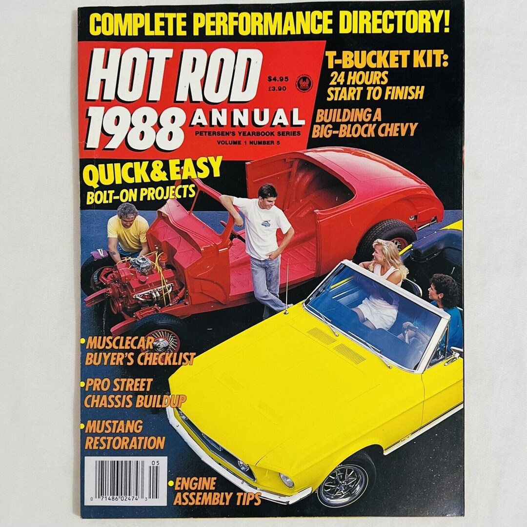 Vtg 1988 Hot Rod Magazine Annual Pro Street T Bucket BBC Pro Street ...