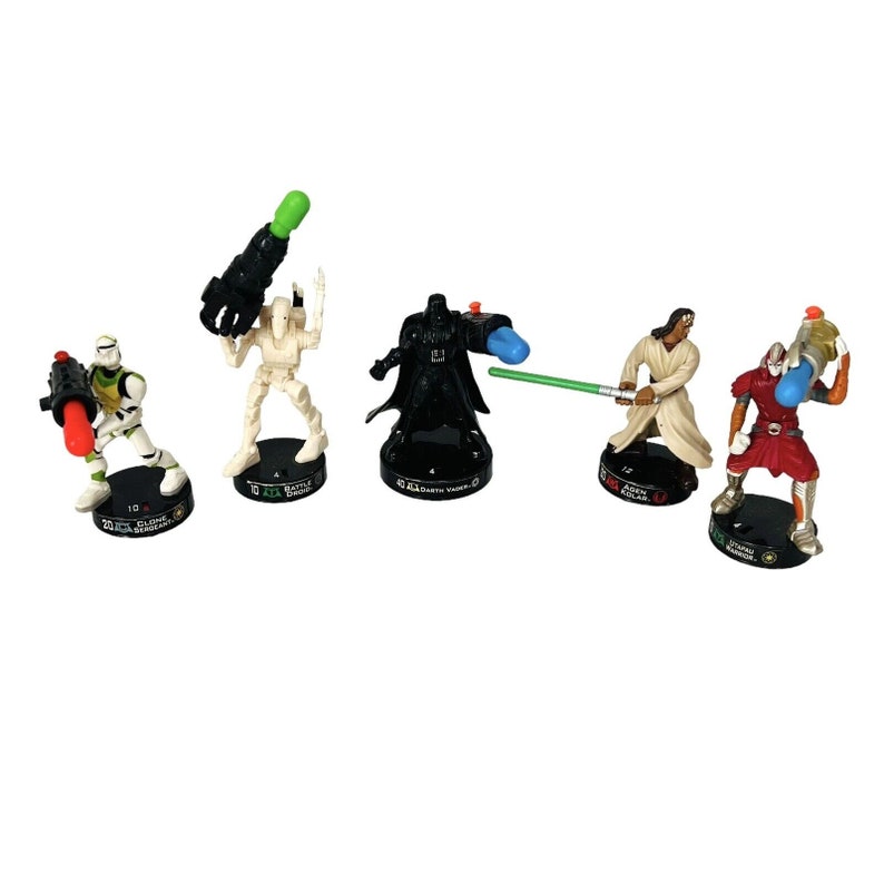 Star Wars Attacktix Lot of 5 Darth Vader Utapau Warrior Battle Droid ...
