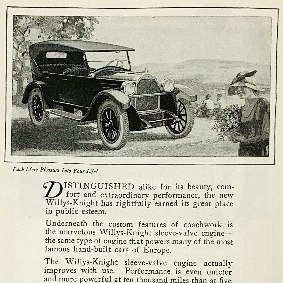 Vintage 1923 Willys Knight Touring Sedan Print Ad Willys Overland ...