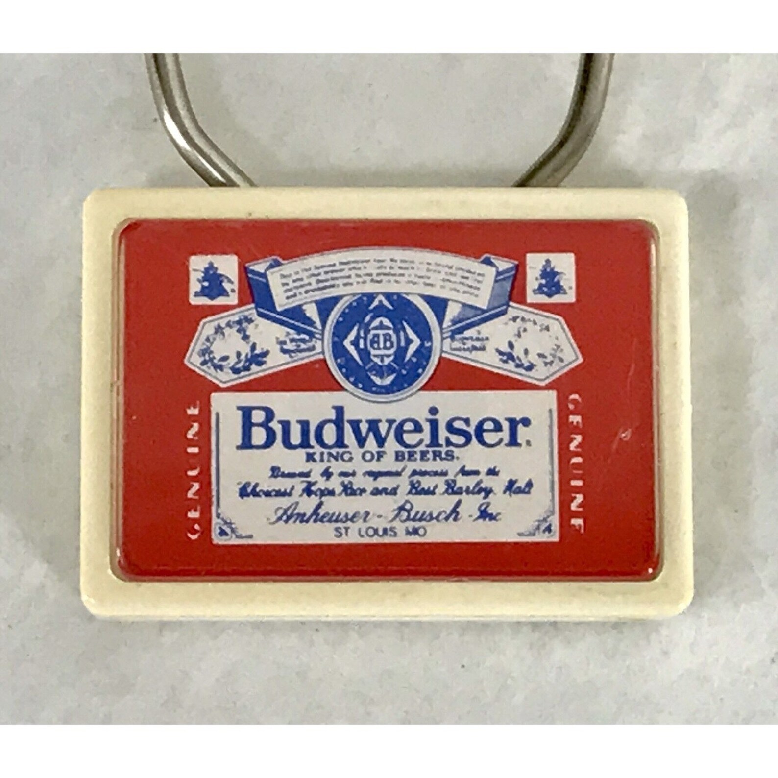 Budweiser Breweriana Beer Limit Graph Key Chain Ring Collectors Item ...