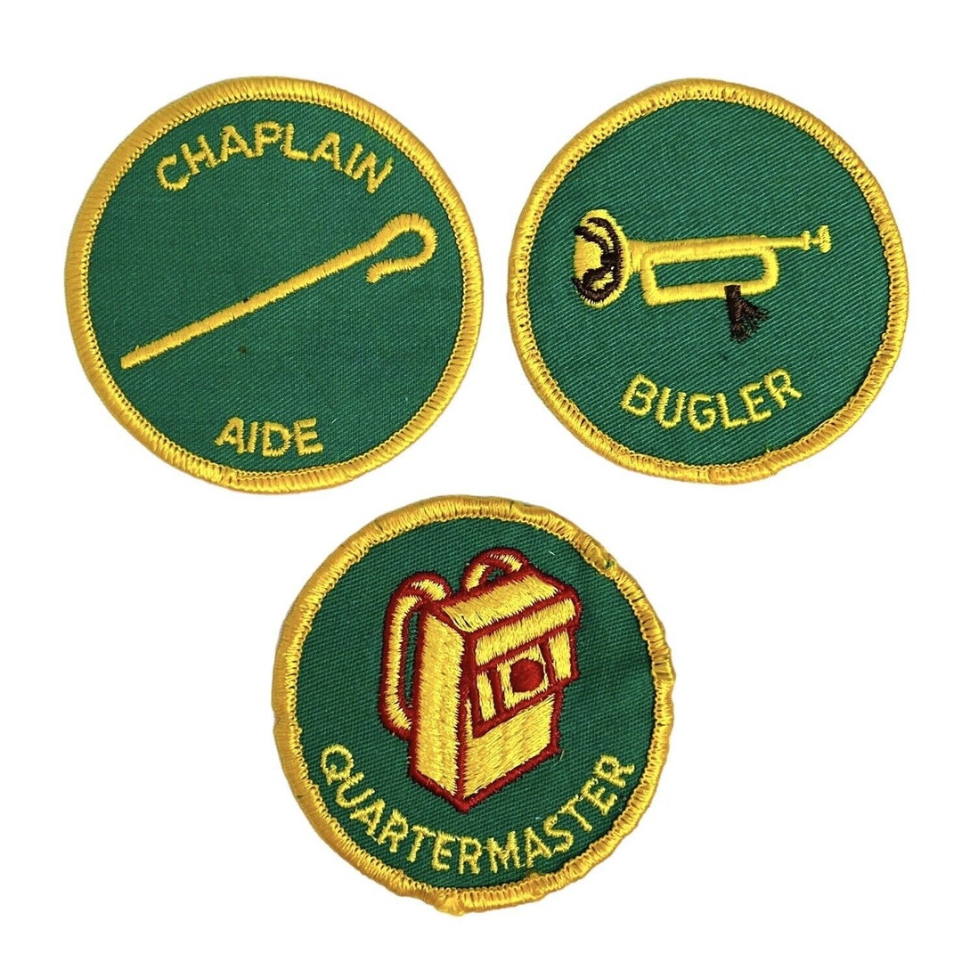 Vtg Boy Scouts BSA Position Patch Lot of 3 Bugler Chaplain Aide ...
