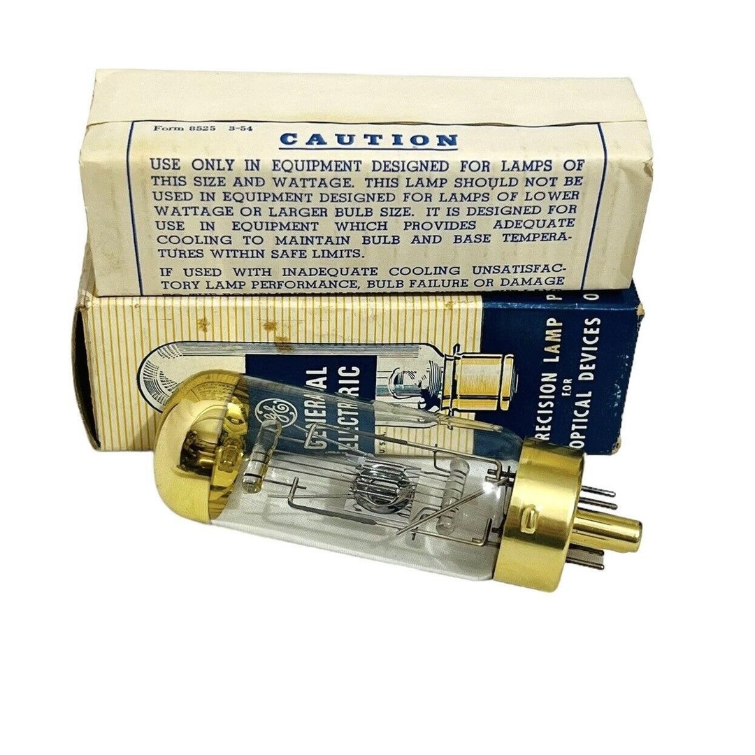 Vtg Nos GE General Electric CZA CZB 500W-120V Projector Projection Lamp ...