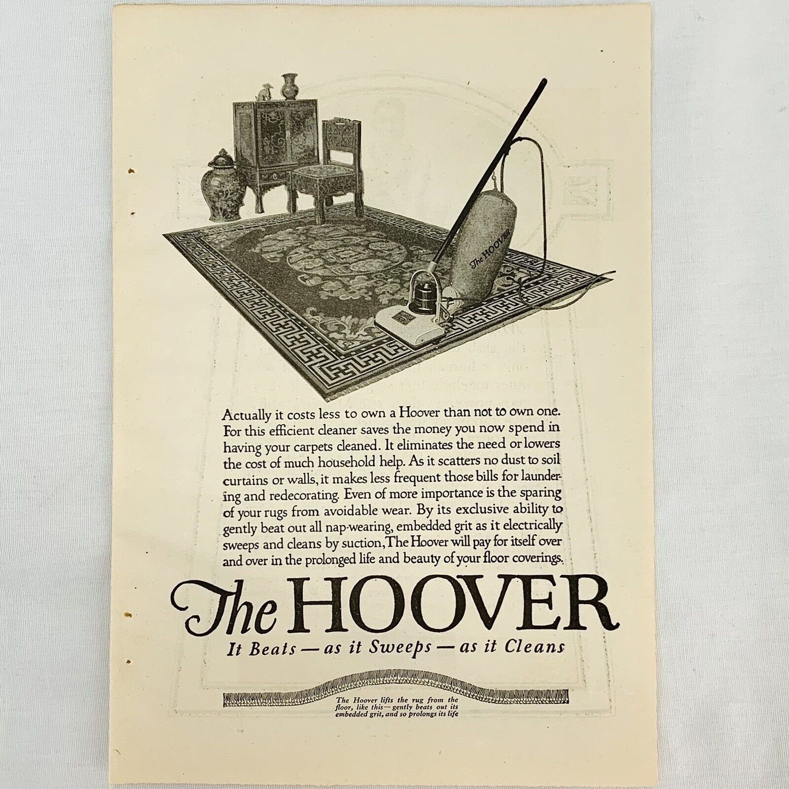 Vintage 1920's Hoover Vacuum Cleaner Advertising Magazine Print Ad 8" X 6" - Etsy