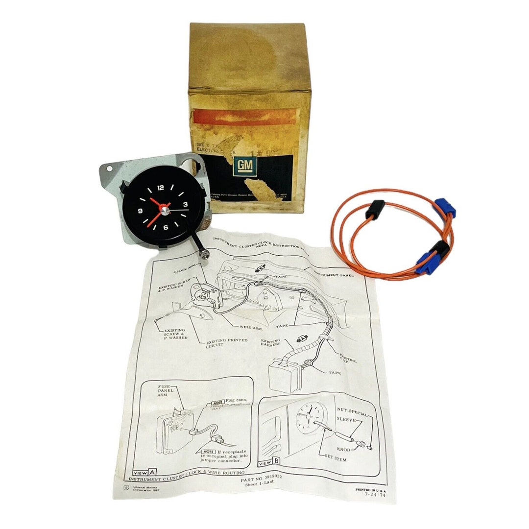 GM NOS 1975 1976 Chevrolet Chevy Nova Accessory Clock GM - Etsy
