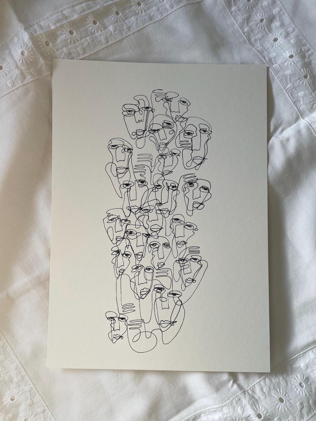 Original Art Painting "hope Line" Line Art-abstract With Ink-21x29.7 Cm ...