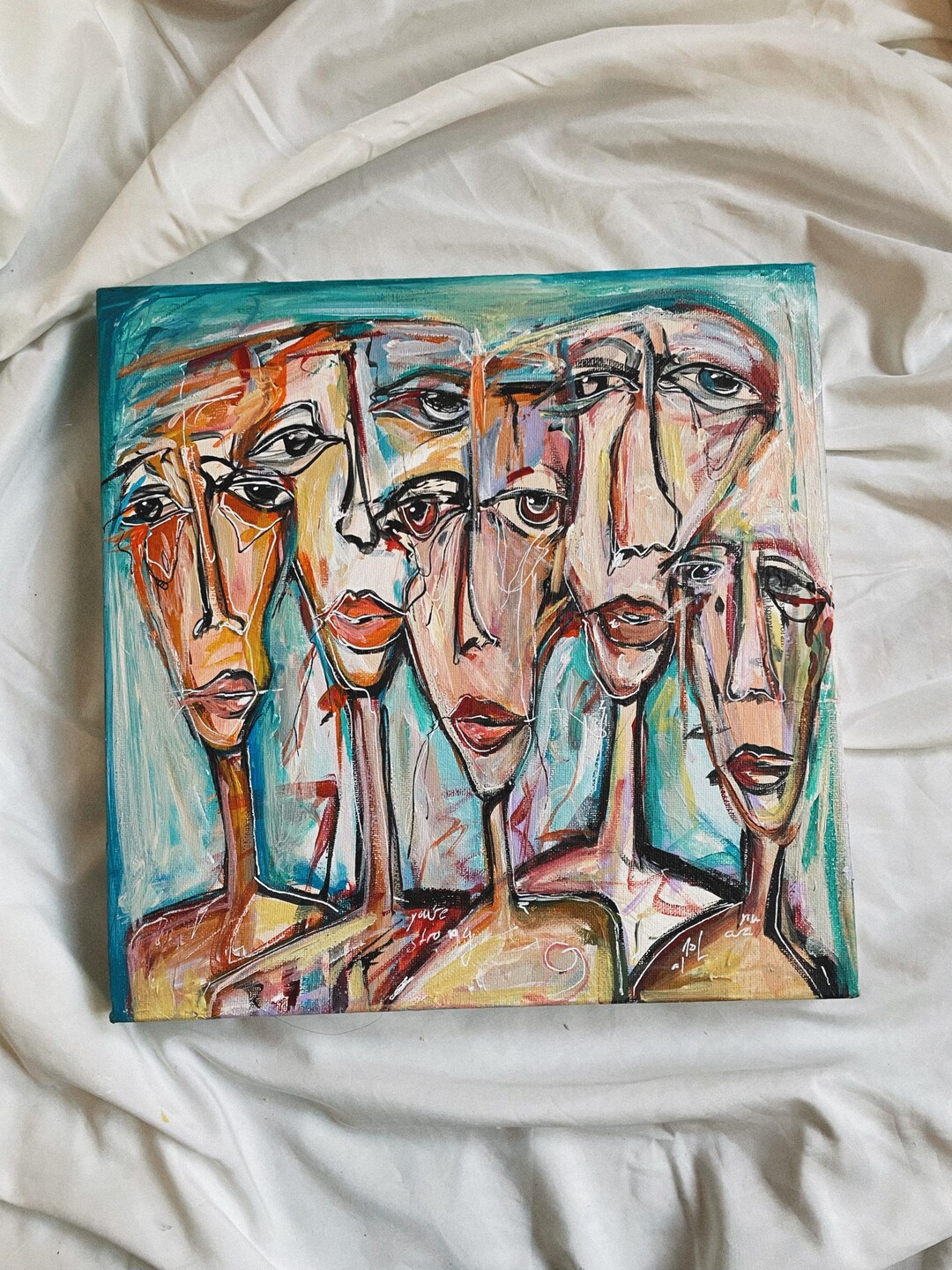 Original Painting "not Alone" Abstract Expressionism Acrylic on Canvas ...