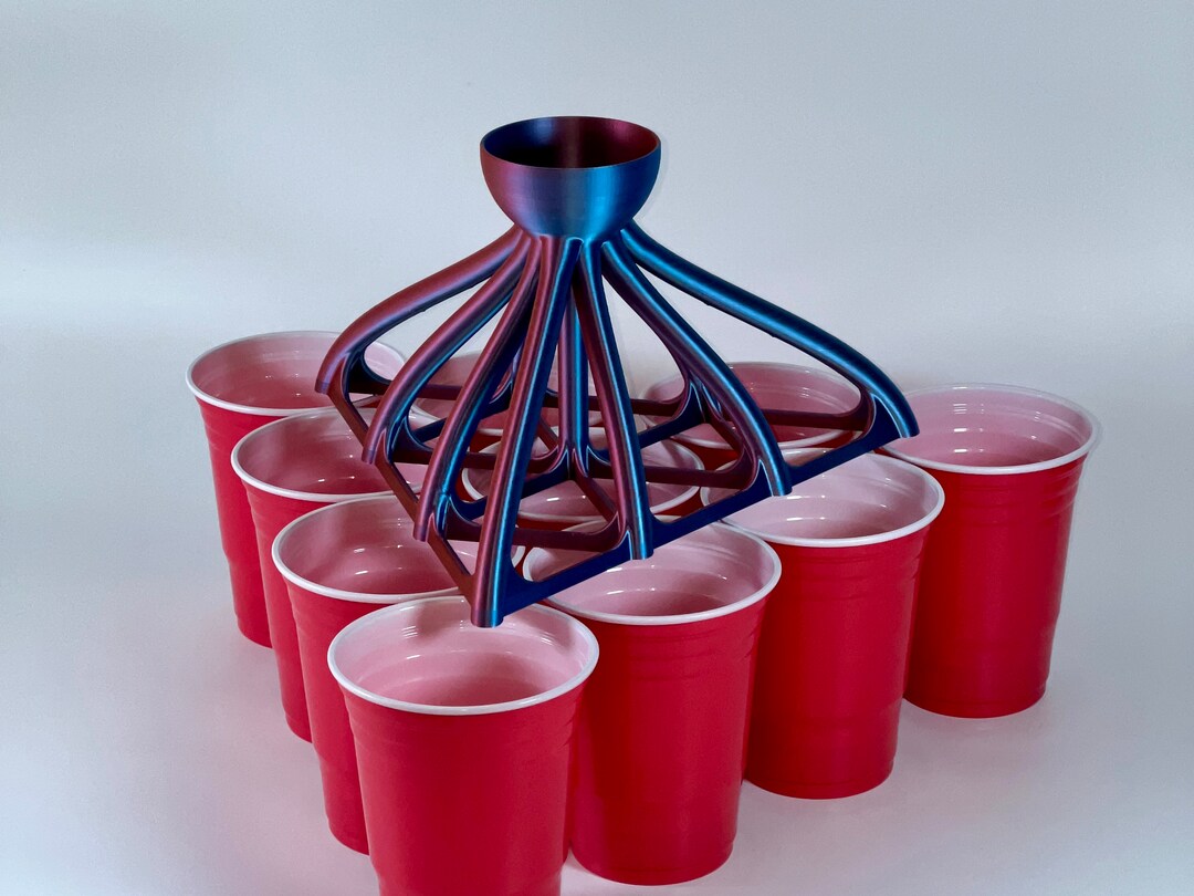 Beer Pong Funnel 3D Printed Design Beerpong Beer Pong Drinking Game ...