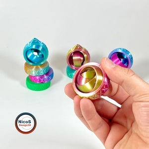 STL File - 3D Print Model | Gyro Fidget Spinner Ring Keychain, Smooth ...