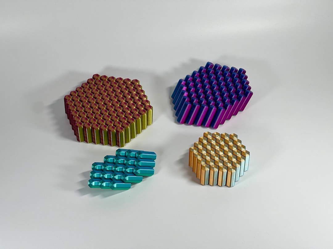 Wobble Hexagons Fidget Flexible Toy Print in Place | Digital STL File ...