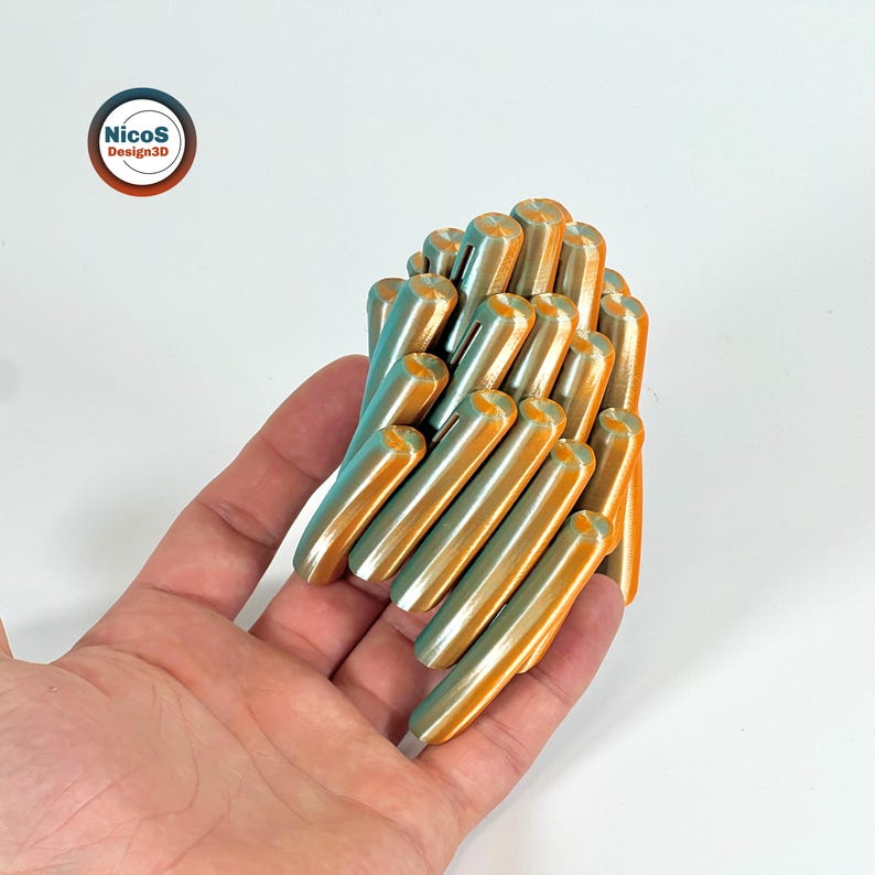 STL File - 3D Print Model | Twisted Wobble Bars Fidget, Print-in-place ...