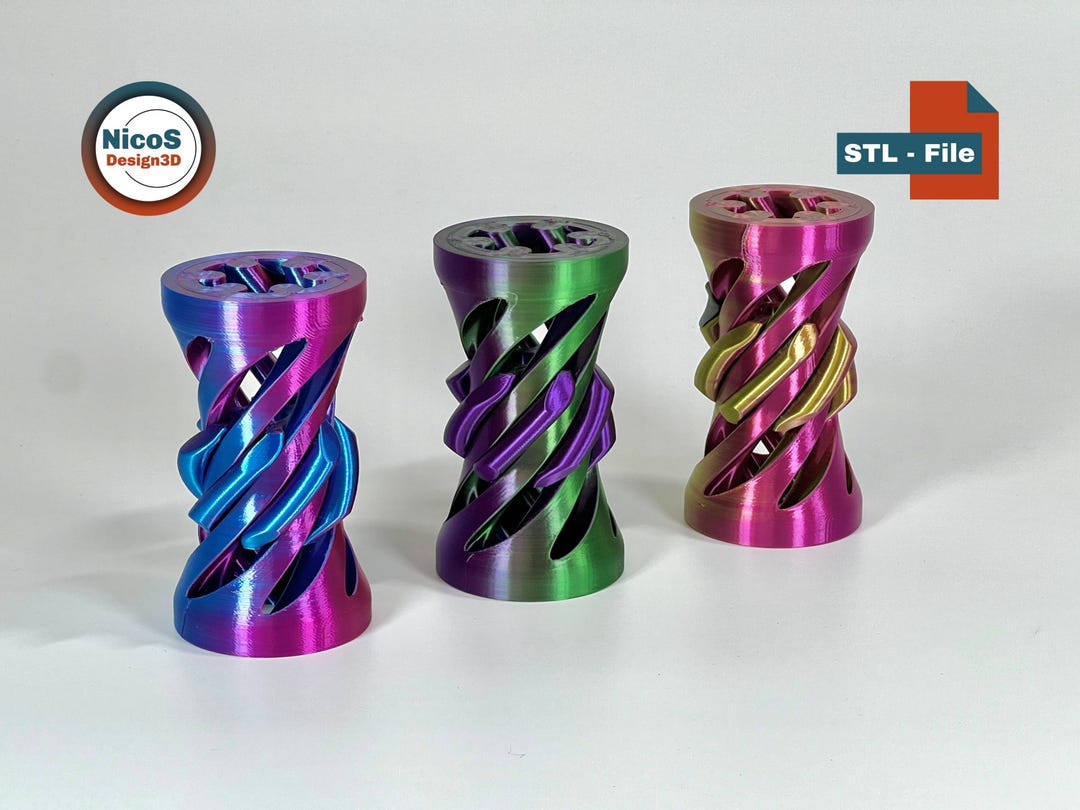 Helix Fidget Screw Flexible Toy Print in Place | Digital STL File for ...