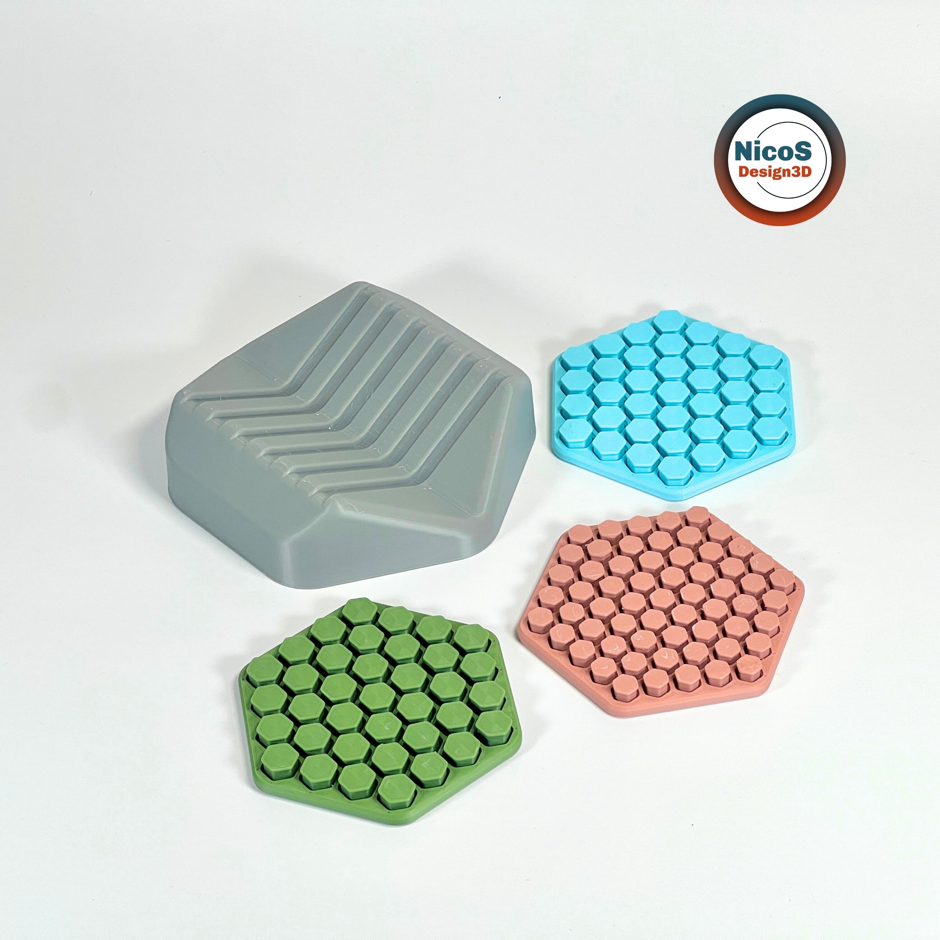 STL File - 3D Print Model | Hexagon Glass Coaster Wobble Fidget Coaster ...