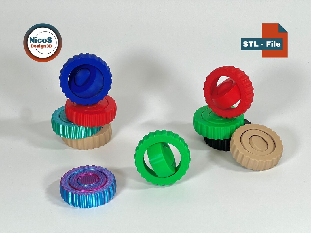 Buy Anti Stress Fidget Gyroscope Spinner Print in Place | Digital STL ...