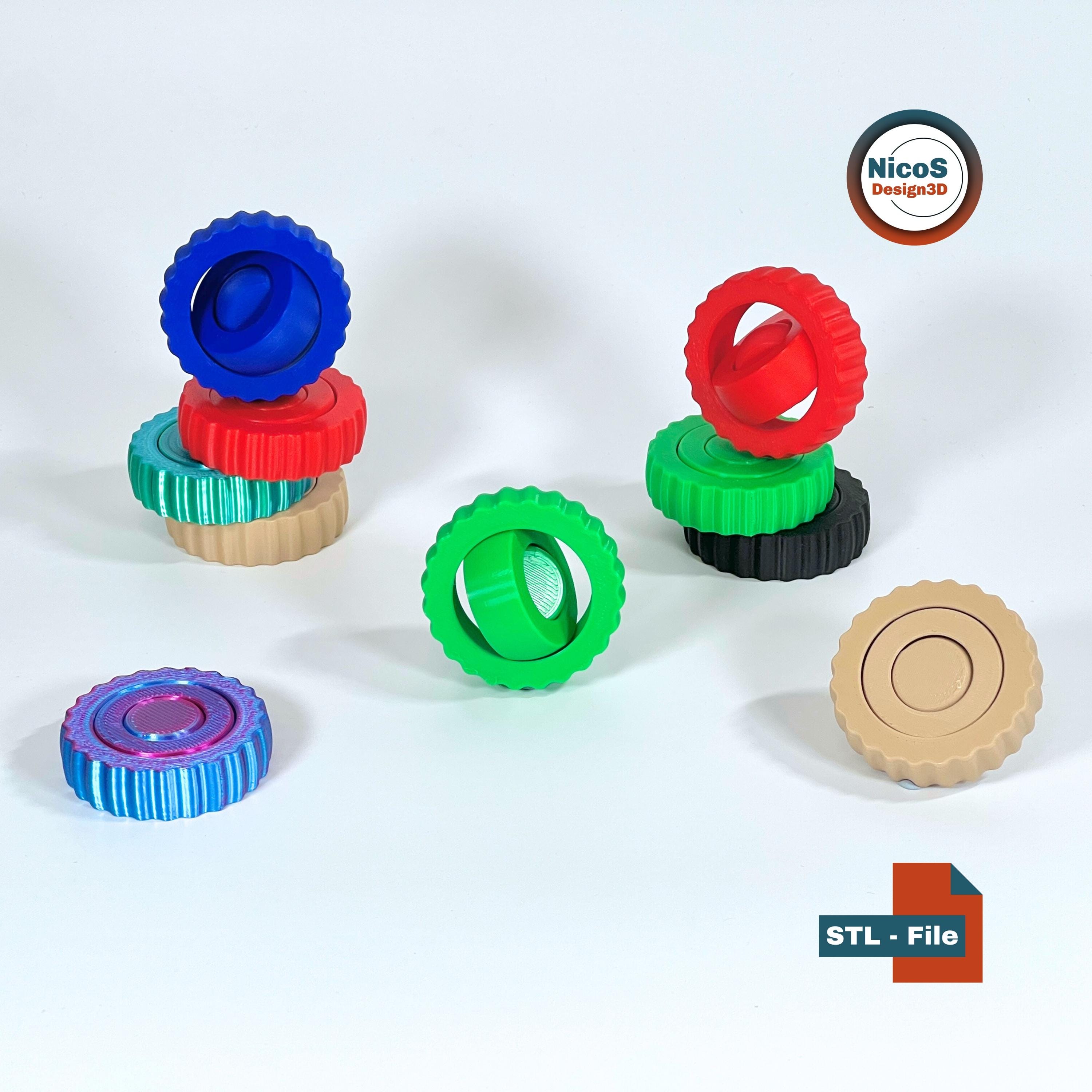 STL File - 3D Print Model | Fidget Gyro Spinner Anti Stress Print-in ...