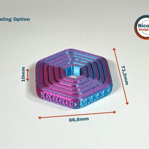 Anti Stress Fidget Axis Hexagon Gyroscope Spinner Print in Place ...