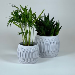 Set of 2 Flower Pots, Planters, Plant Containers STL File for 3D ...