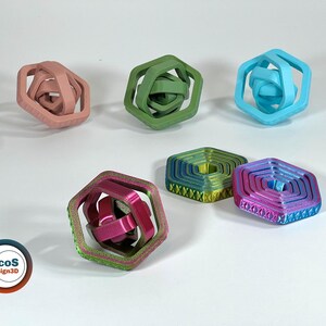 Anti Stress Fidget Axis Hexagon Gyroscope Spinner Print in Place ...